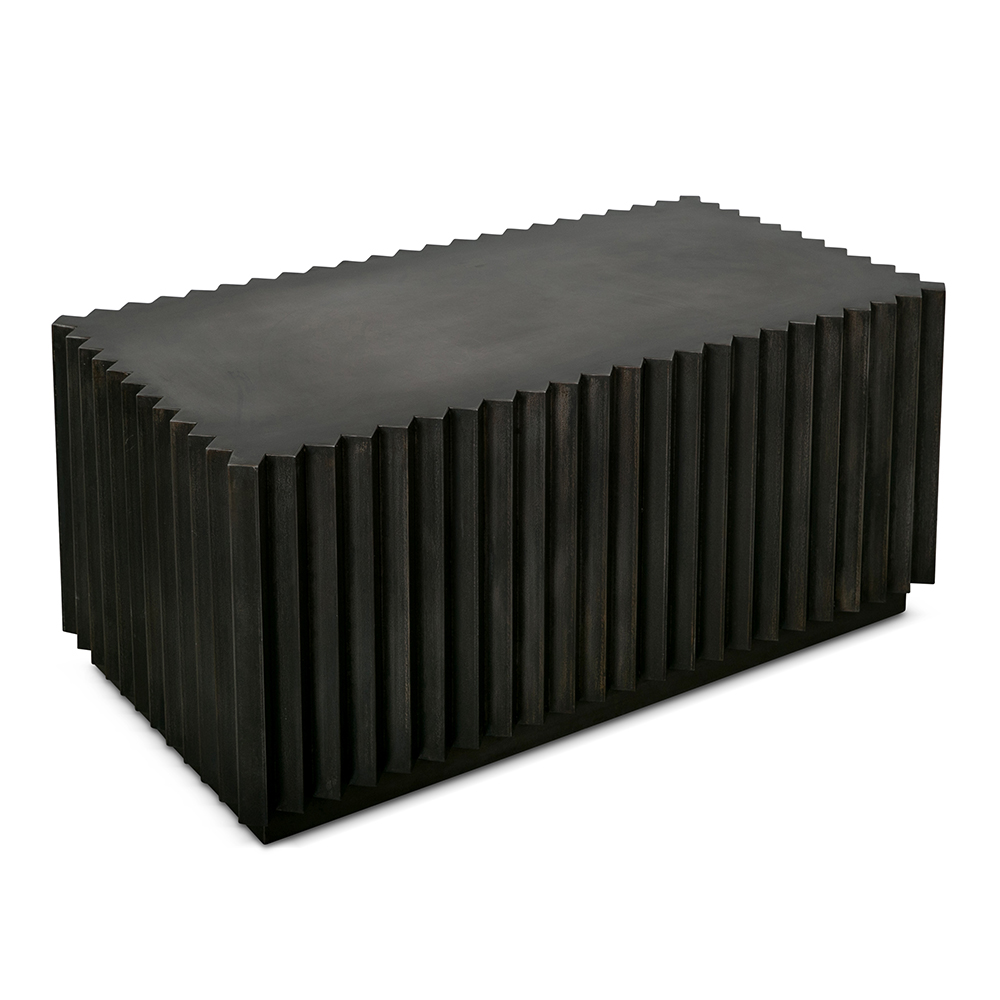 TS-CN-0115-01 Corrugated Black Side Table - Coup DEtat