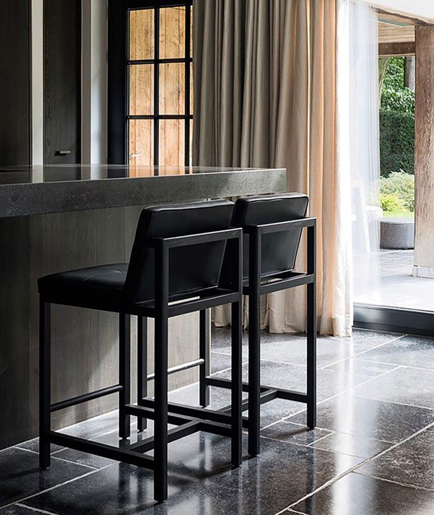 Wood Frame Counter Stool by BassamFellows – Coup D'etat